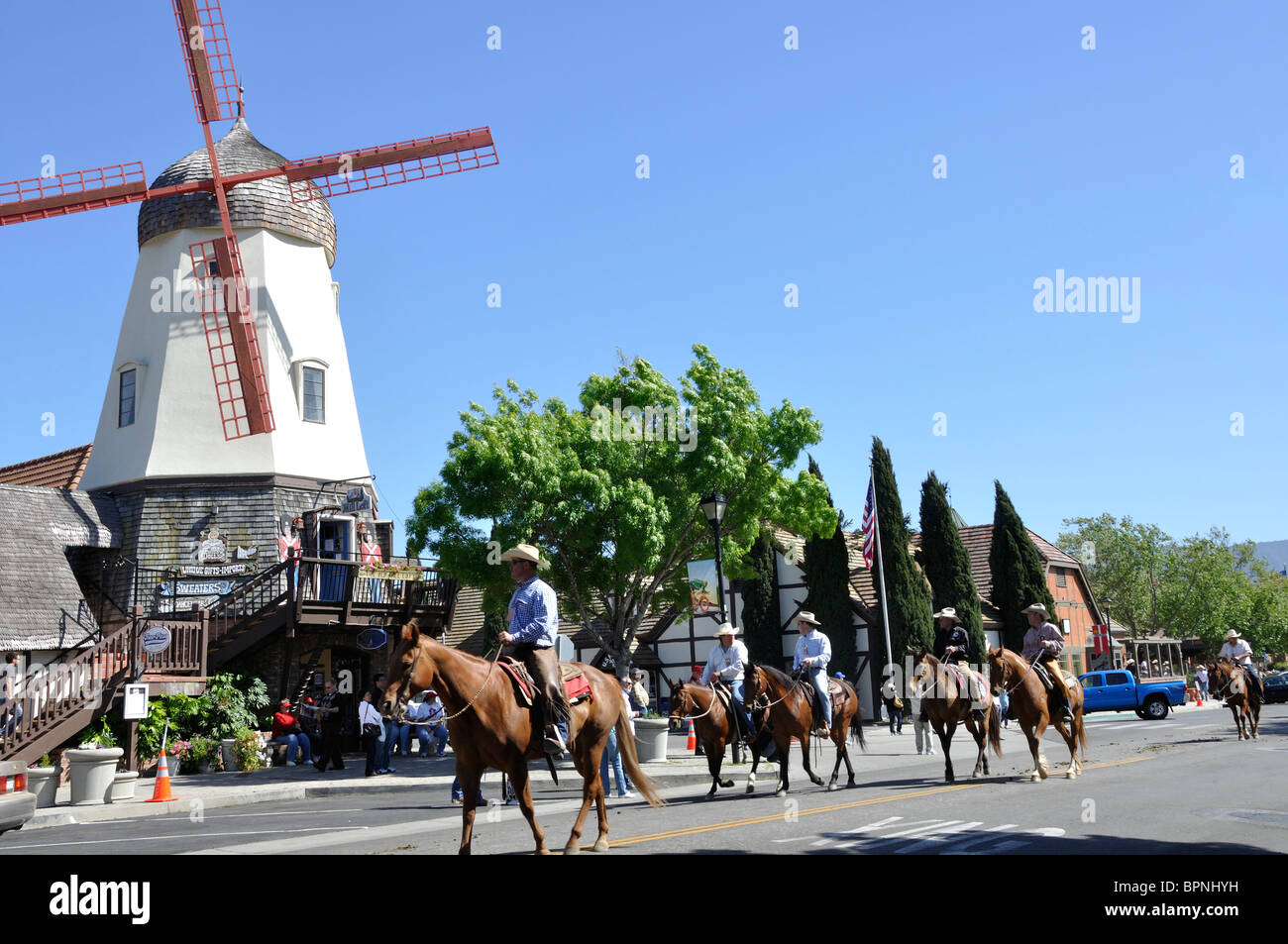 Cowboy parade, Solvang, California, USA Stock Photo - Alamy