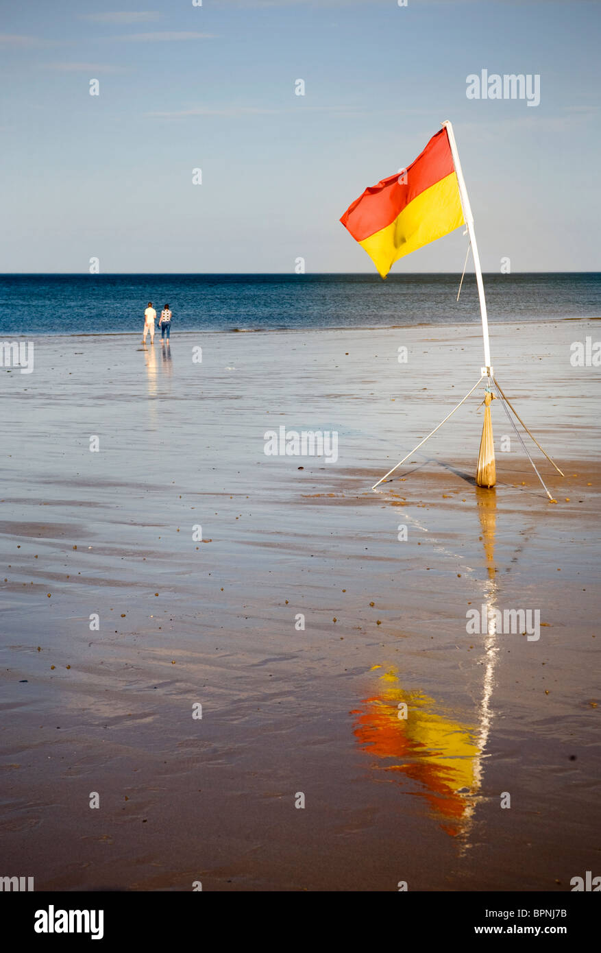 Bathing flag low tide hi-res stock photography and images - Alamy