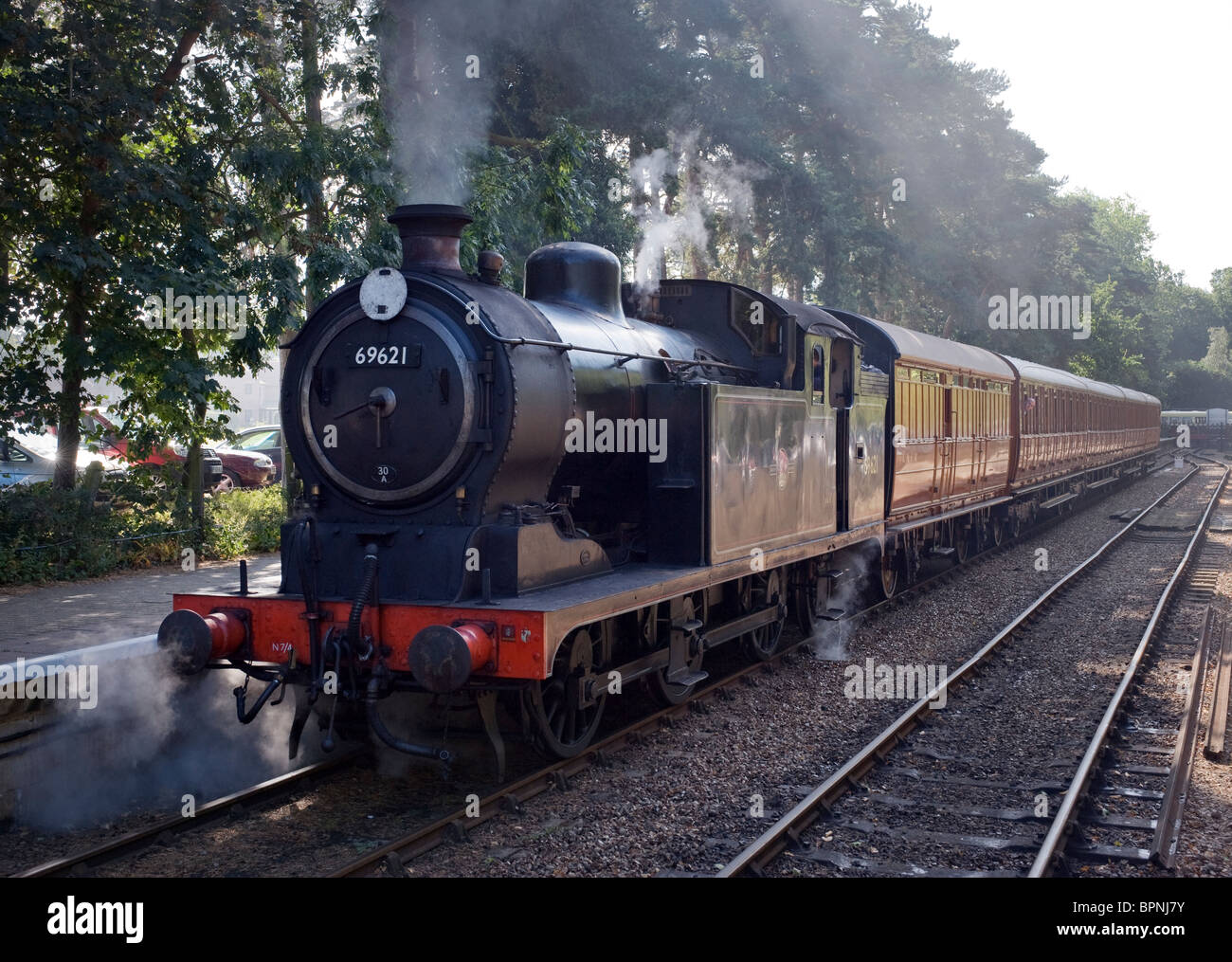 steam tank engine at holt norfolk england Stock Photo - Alamy