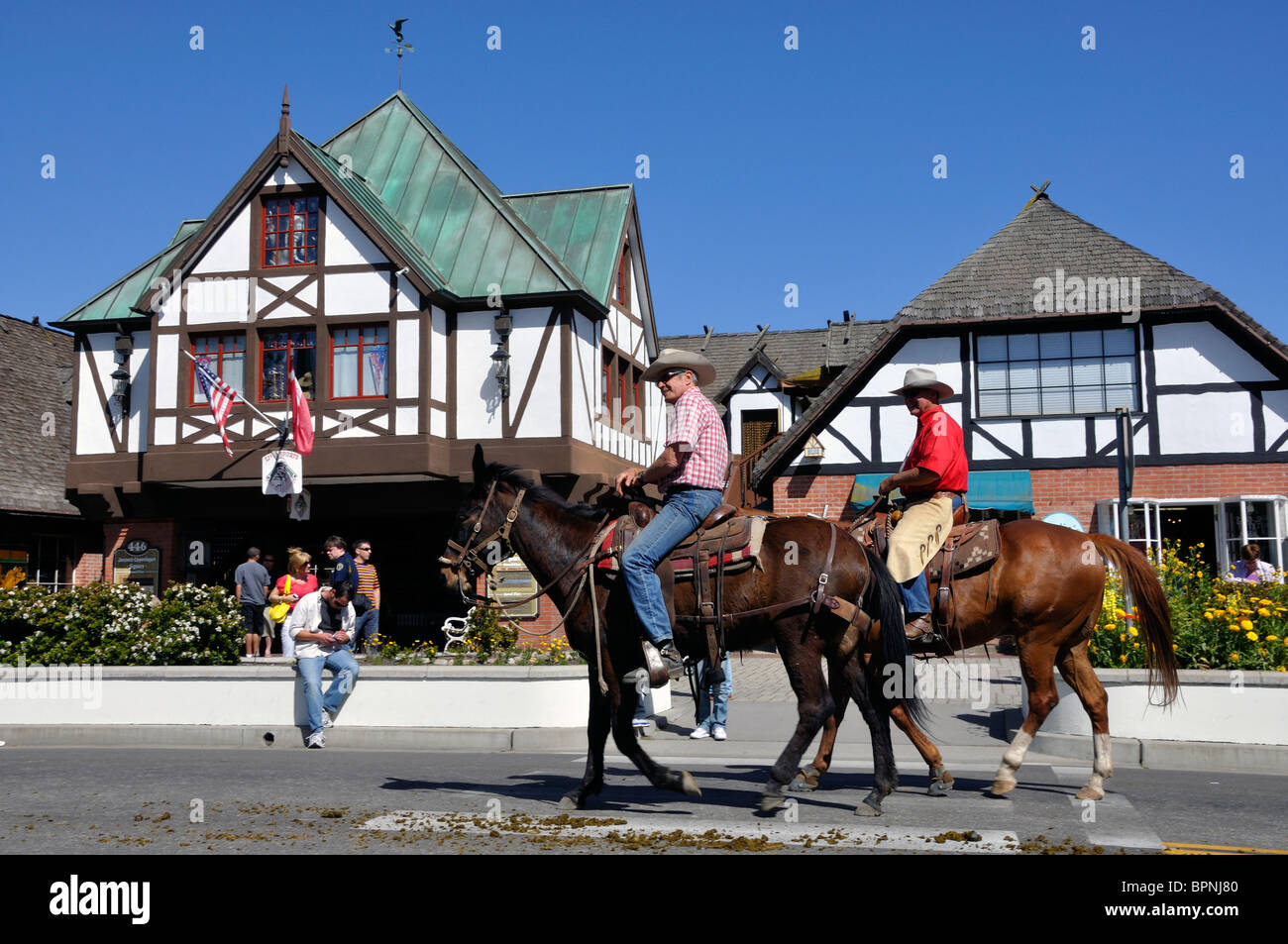 Cowboy parade, Solvang, California, USA Stock Photo - Alamy