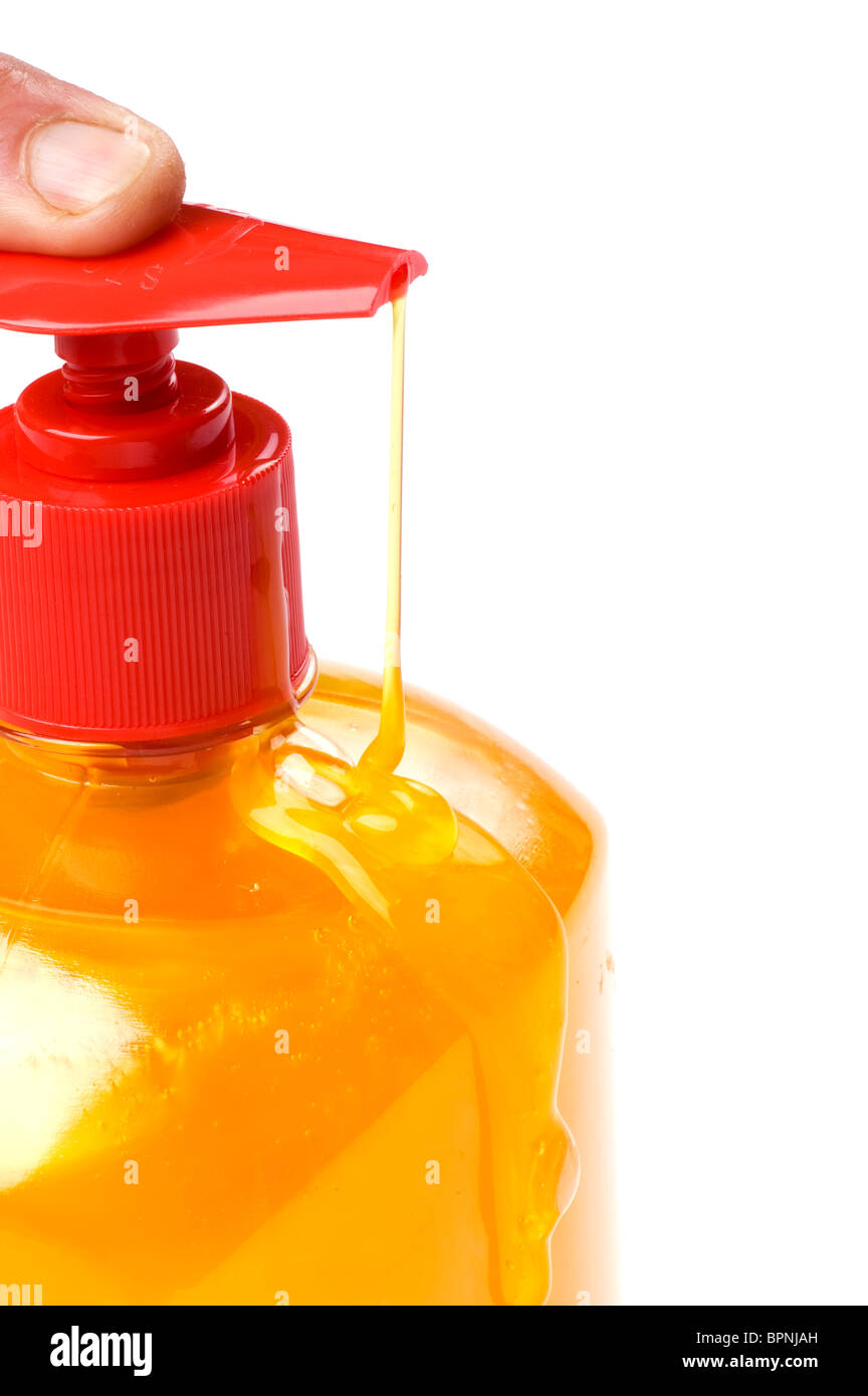 object on white - shampoo close up Stock Photo - Alamy