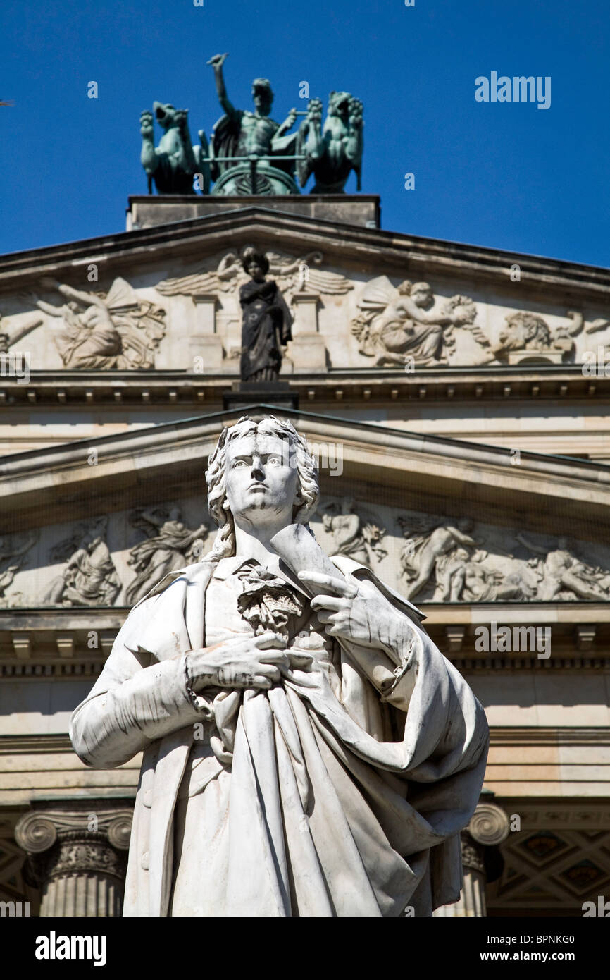 statue of [Friedrich Schiller];statue;Berlin;Germany;history Stock ...