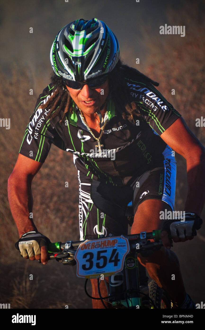 Mountain bike races at Irvine Lake in Southern California Stock Photo ...