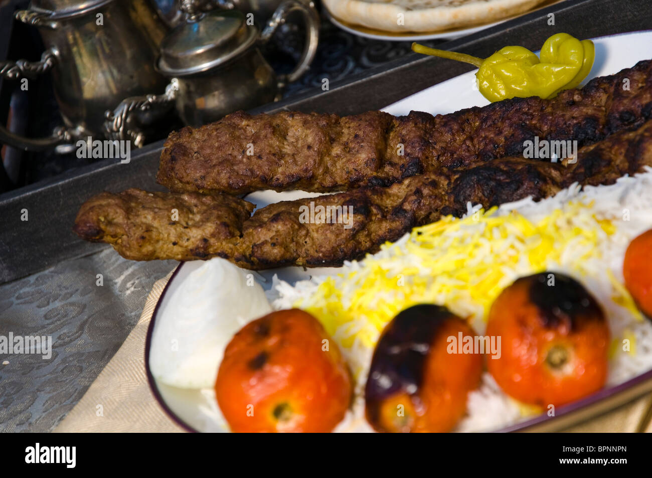 Persian Chelo Kebab Stock Photo - Alamy