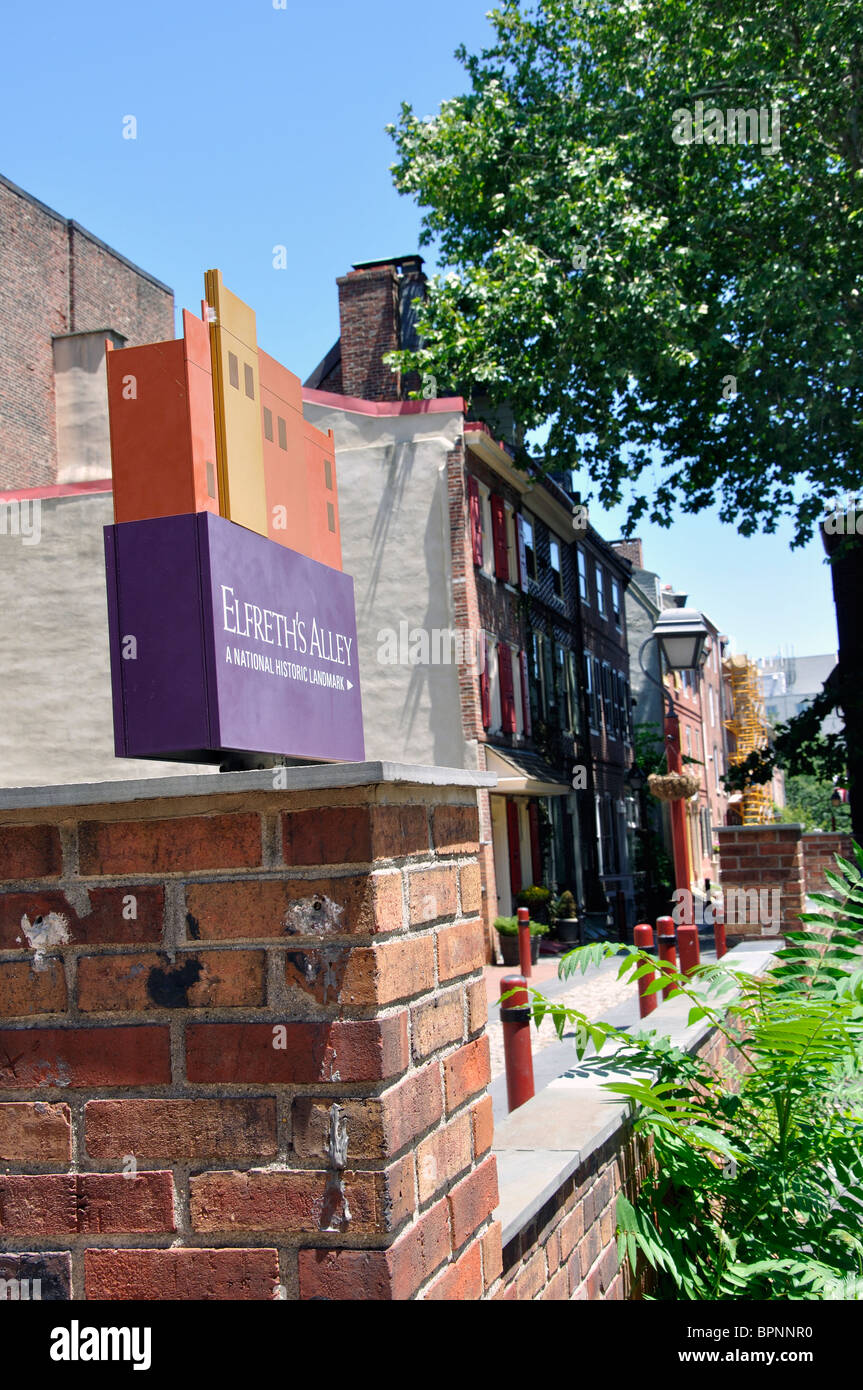 Elfreth Alley, - the oldest still inhabited street in Philadelphia ...