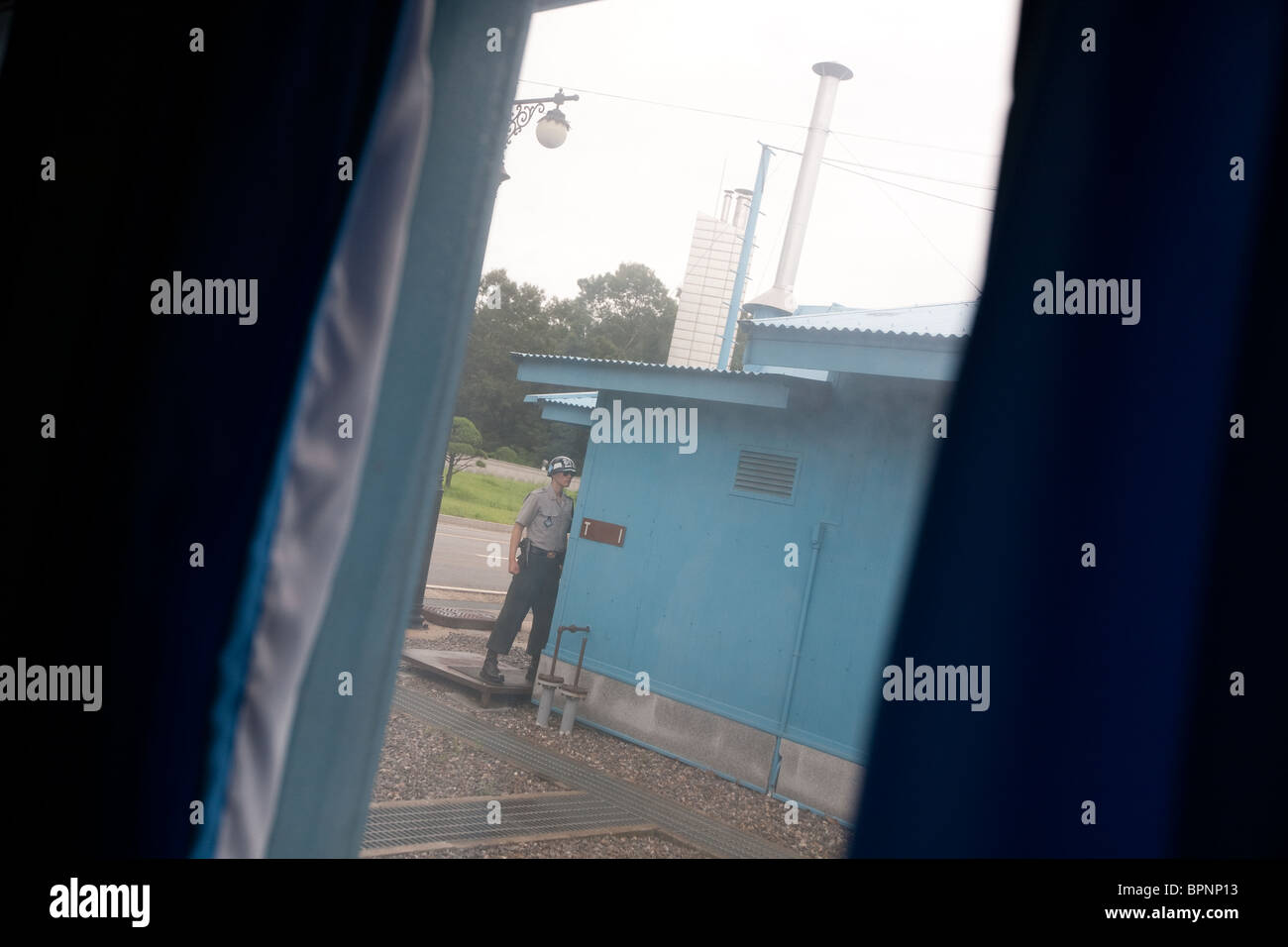 Panmunjom in the Demilitarized zone (DMZ) between South and North Korea ...