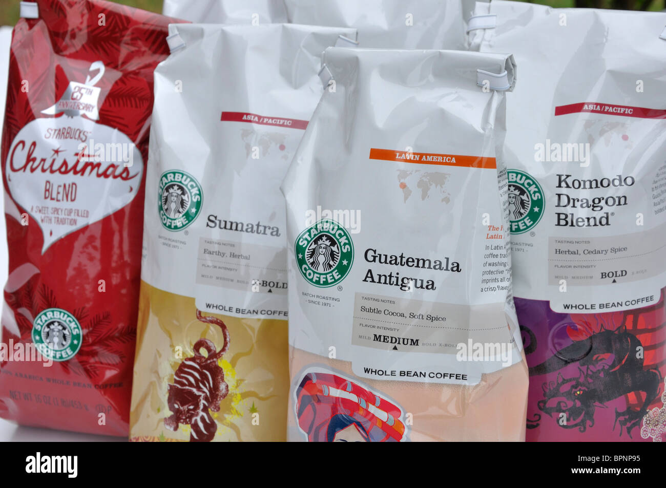 Packages of Starbucks coffee Stock Photo - Alamy