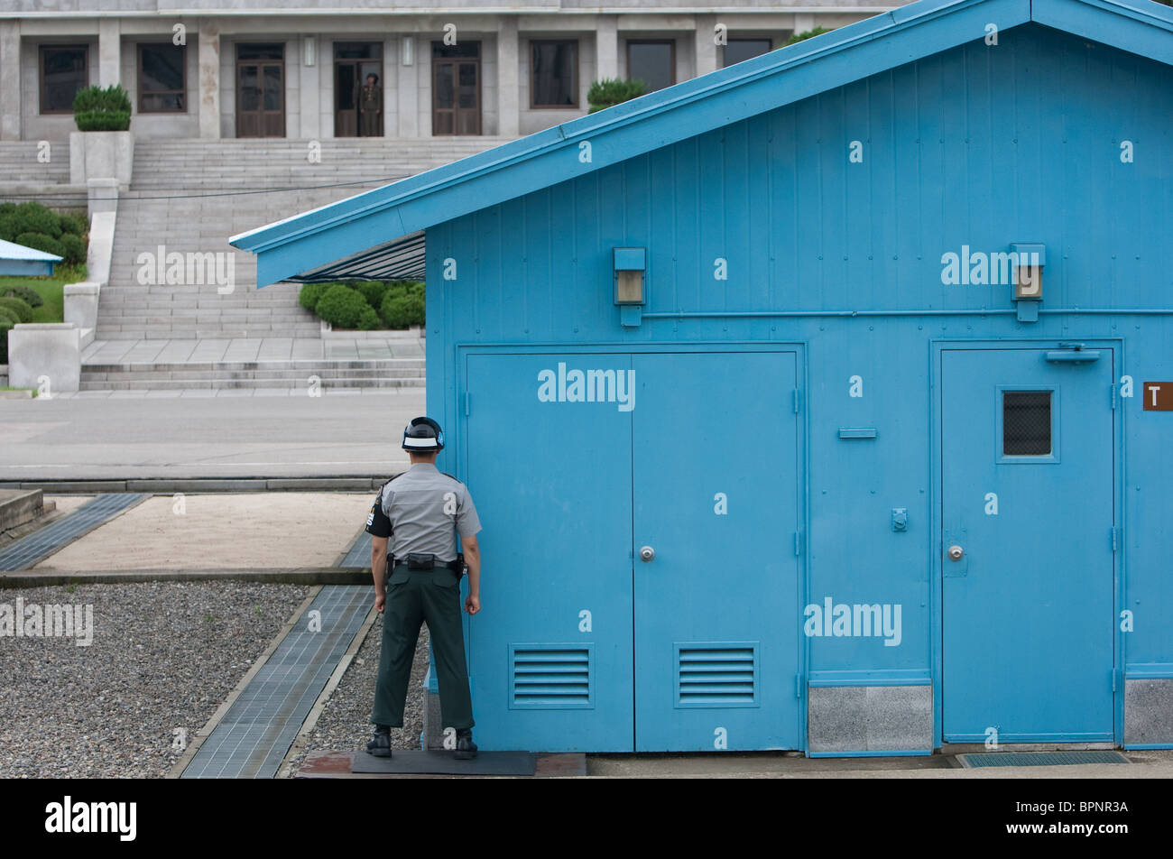Demilitarized zone at Panmunjom, the border between North and South ...