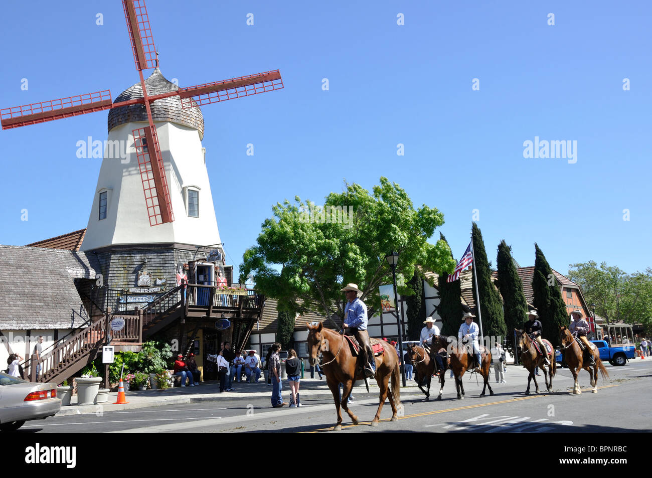 Cowboy parade, Solvang, California, USA Stock Photo - Alamy