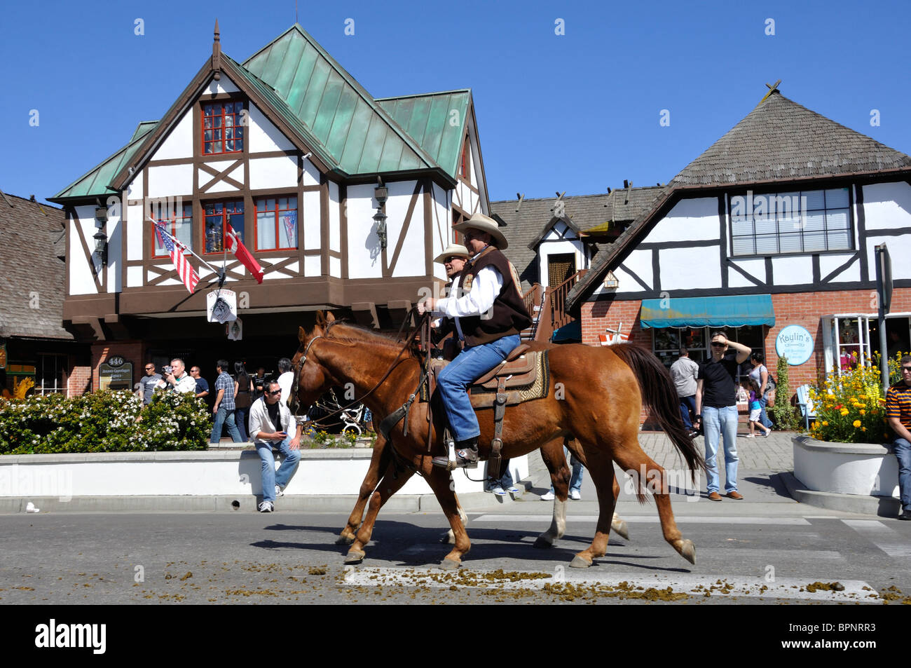 Cowboy parade, Solvang, California, USA Stock Photo - Alamy