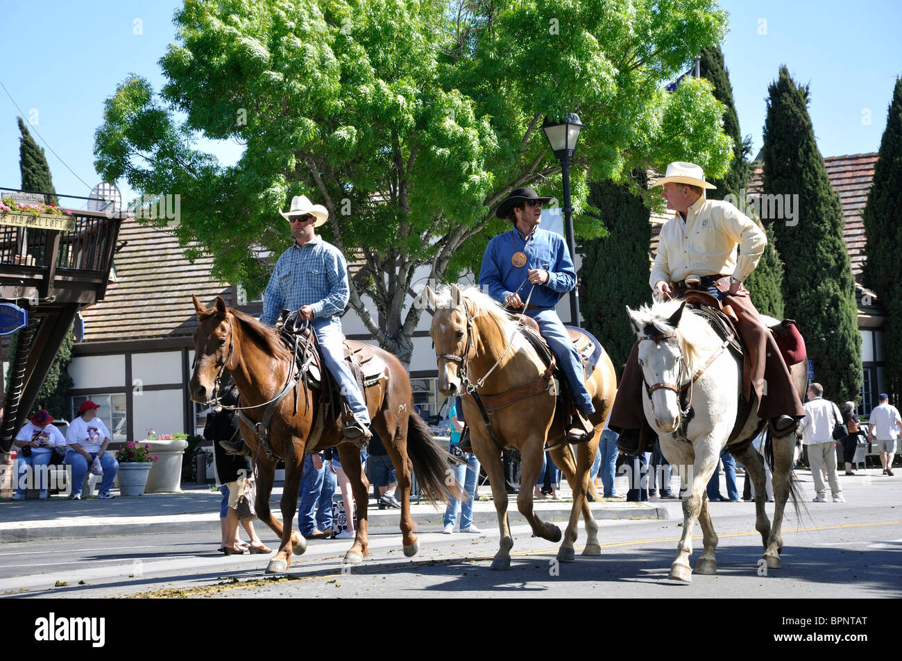 Cowboy parade, Solvang, California, USA Stock Photo - Alamy