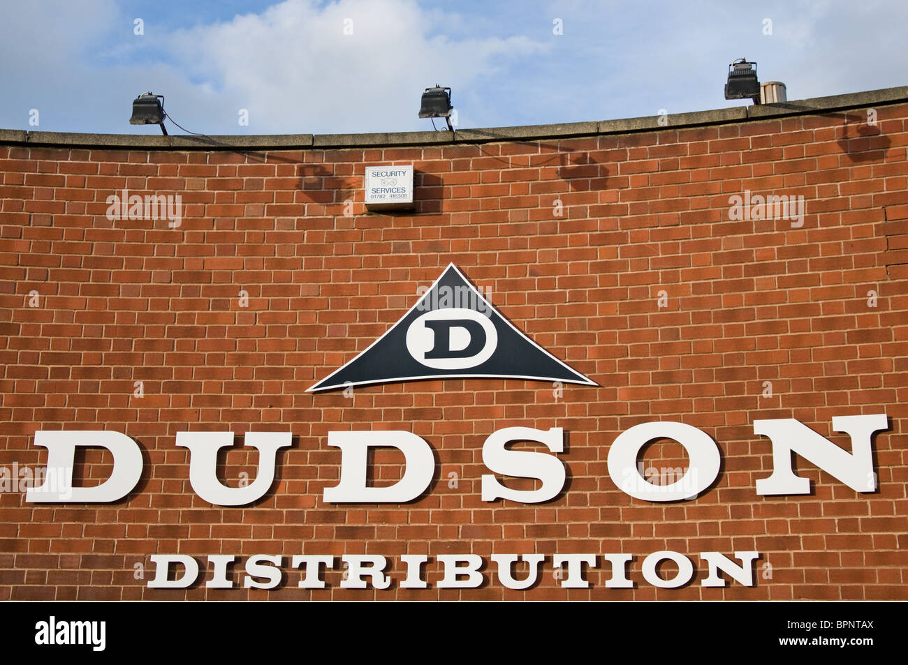 Dudson distribution sign on wall Burslem Stoke-on-Trent UK Stock Photo ...