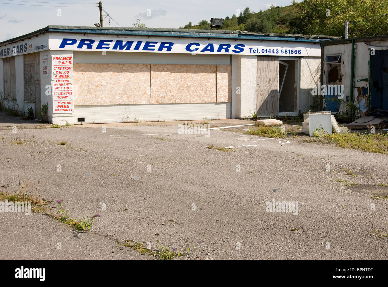 Closed Car Dealership in South Wales Stock Photo - Alamy
