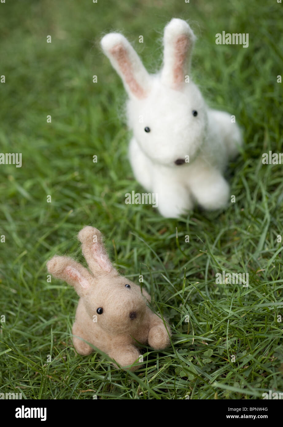 Stuffed toy rabbits Stock Photo - Alamy