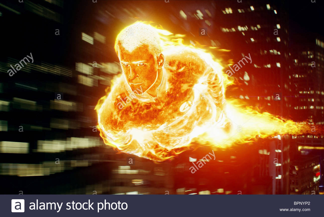 CHRIS EVANS AS THE HUMAN TORCH FANTASTIC FOUR (2005 Stock Photo ...