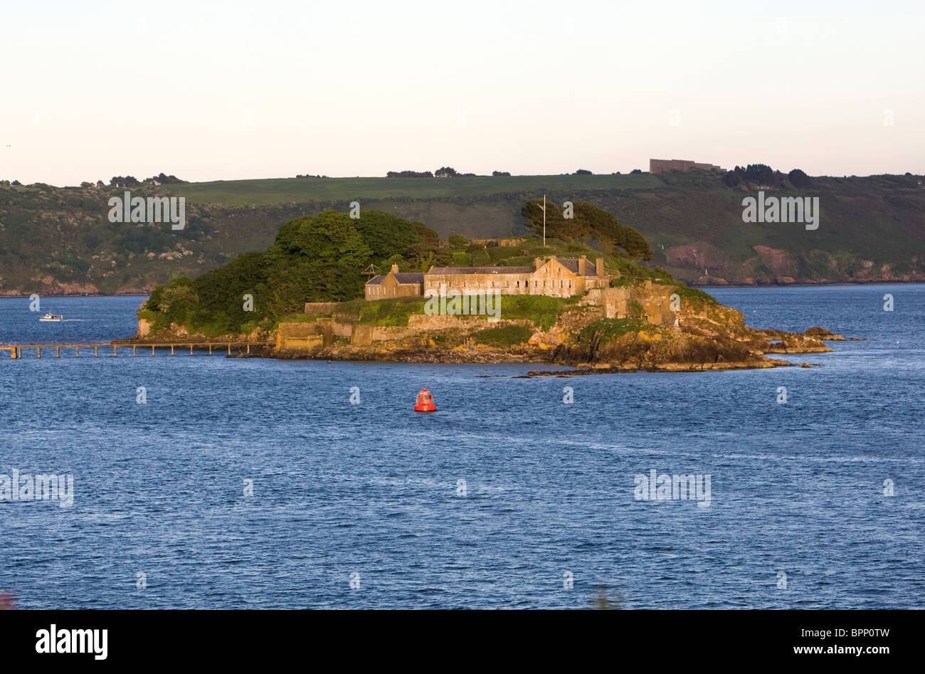 Drakes Island in Plymouth Sound, South Devon Stock Photo - Alamy