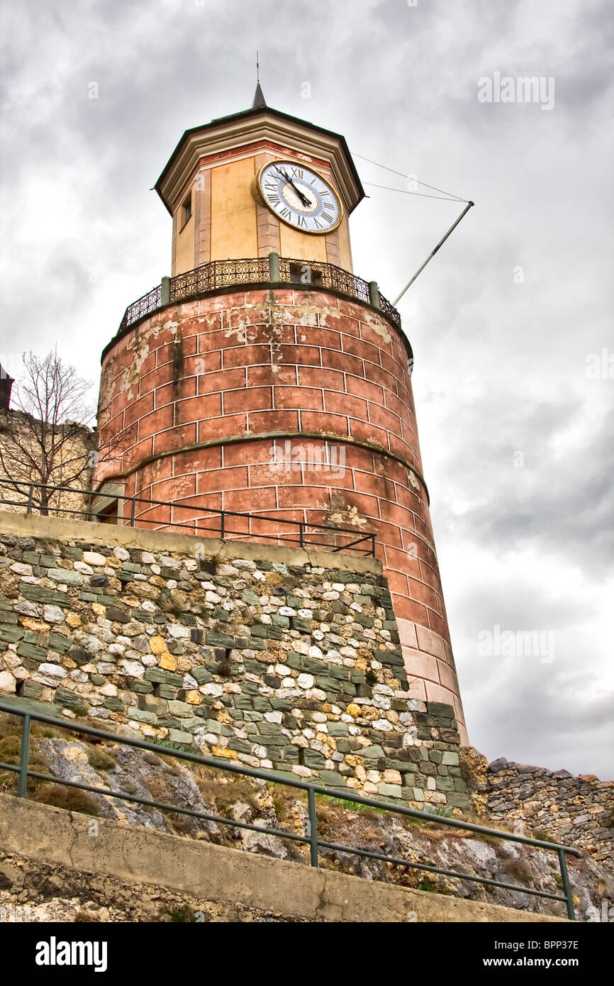 Clock tower in Tende, France Stock Photo - Alamy