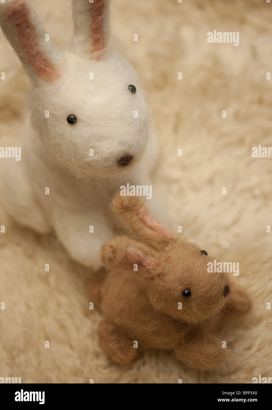 Stuffed toy rabbits Stock Photo - Alamy