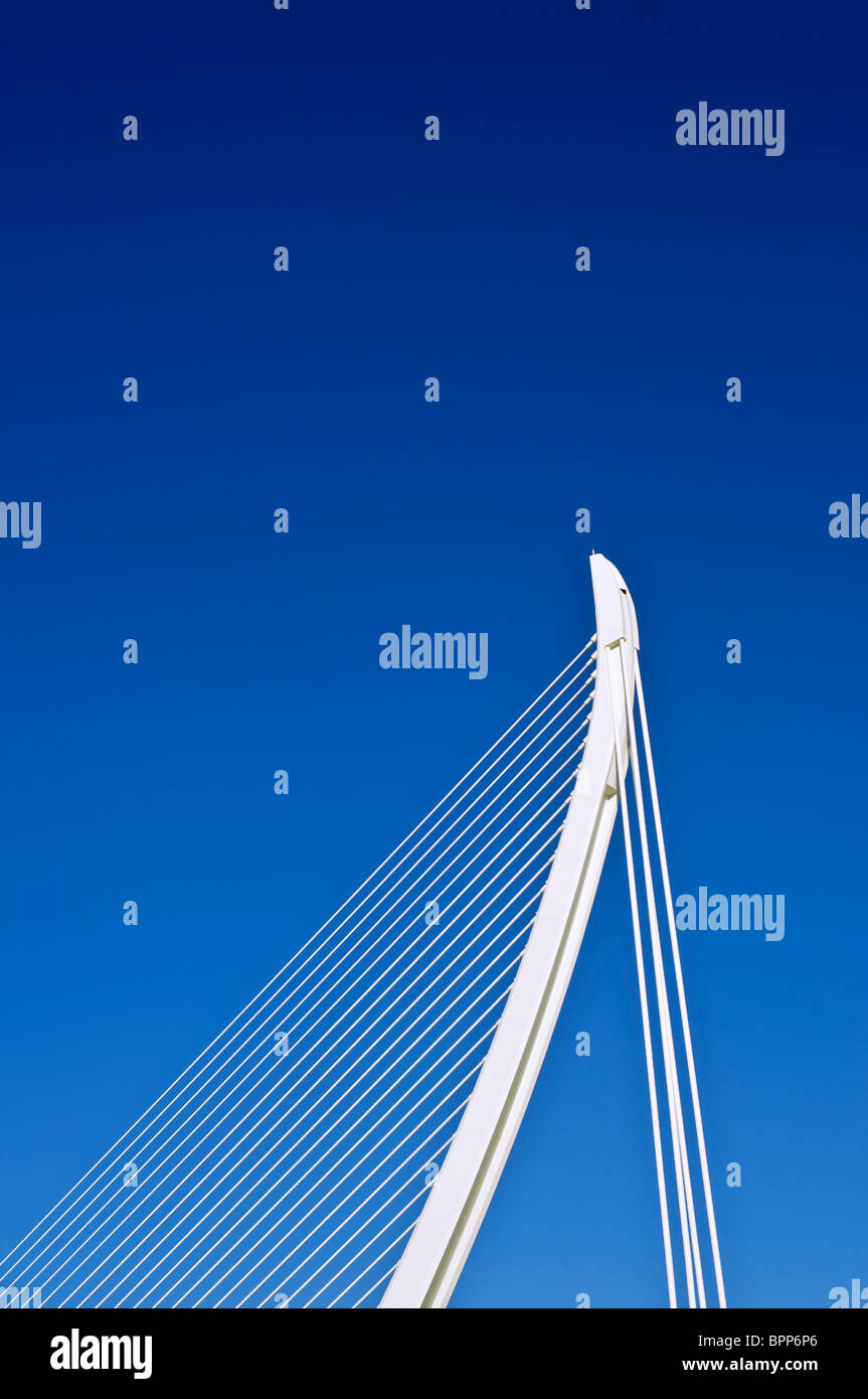 Detail of the bridge L'Assut de l'Or designed by Santiago Calatrava for ...
