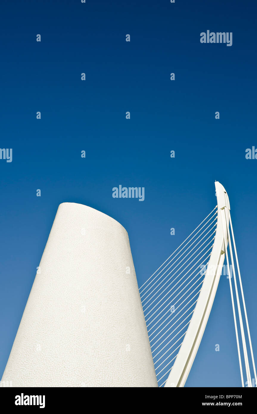 Detail of the bridge L'Assut de l'Or designed by Santiago Calatrava for ...