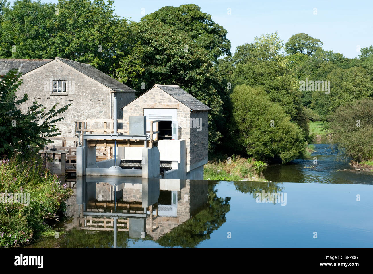 beetham corn mill water turbine Stock Photo - Alamy