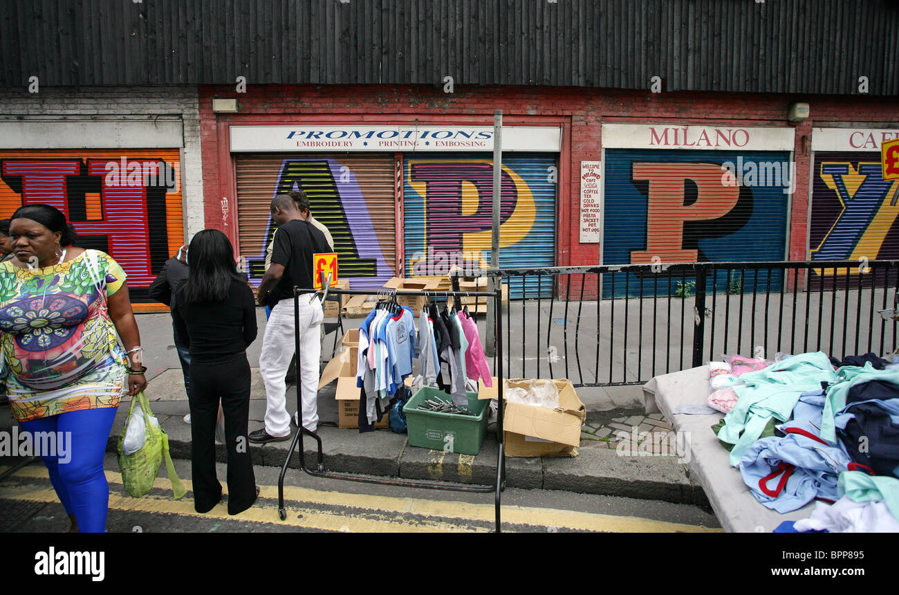 A piece of street art by renowned artist Ben Eine Stock Photo - Alamy