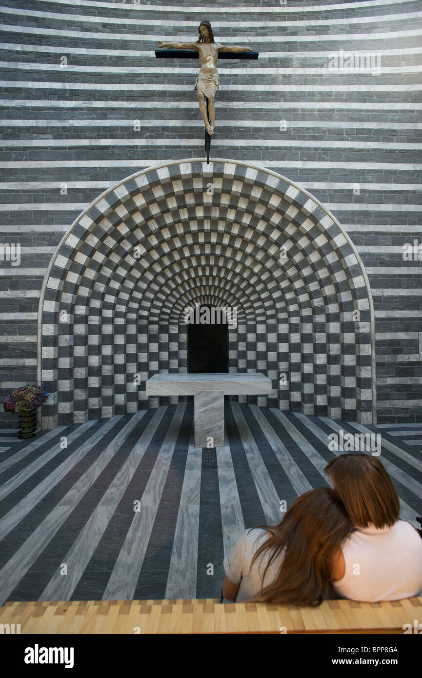 Church designed by star architect Mario Botta in Mogno, Ticino ...