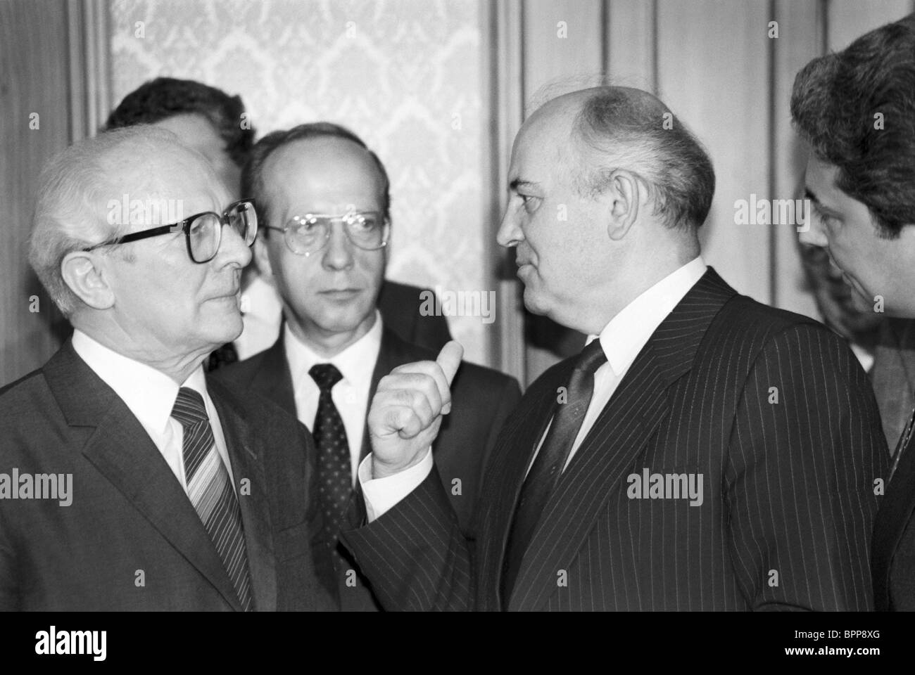 Mikhail Gorbachev And Erich Honecker High Resolution Stock Photography ...