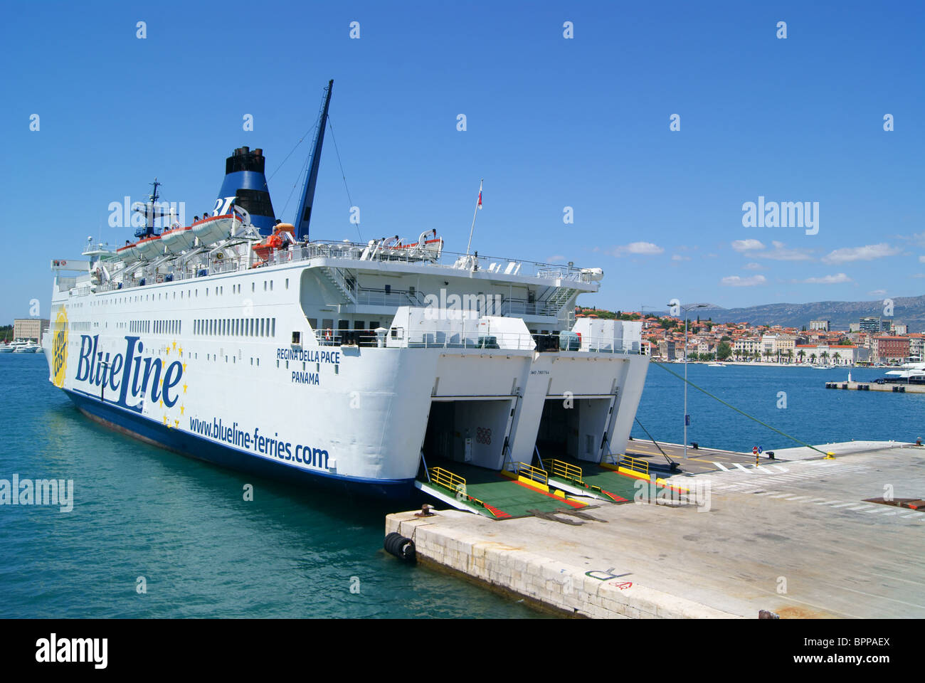 Blue Line ferry in split (Croatia Stock Photo - Alamy