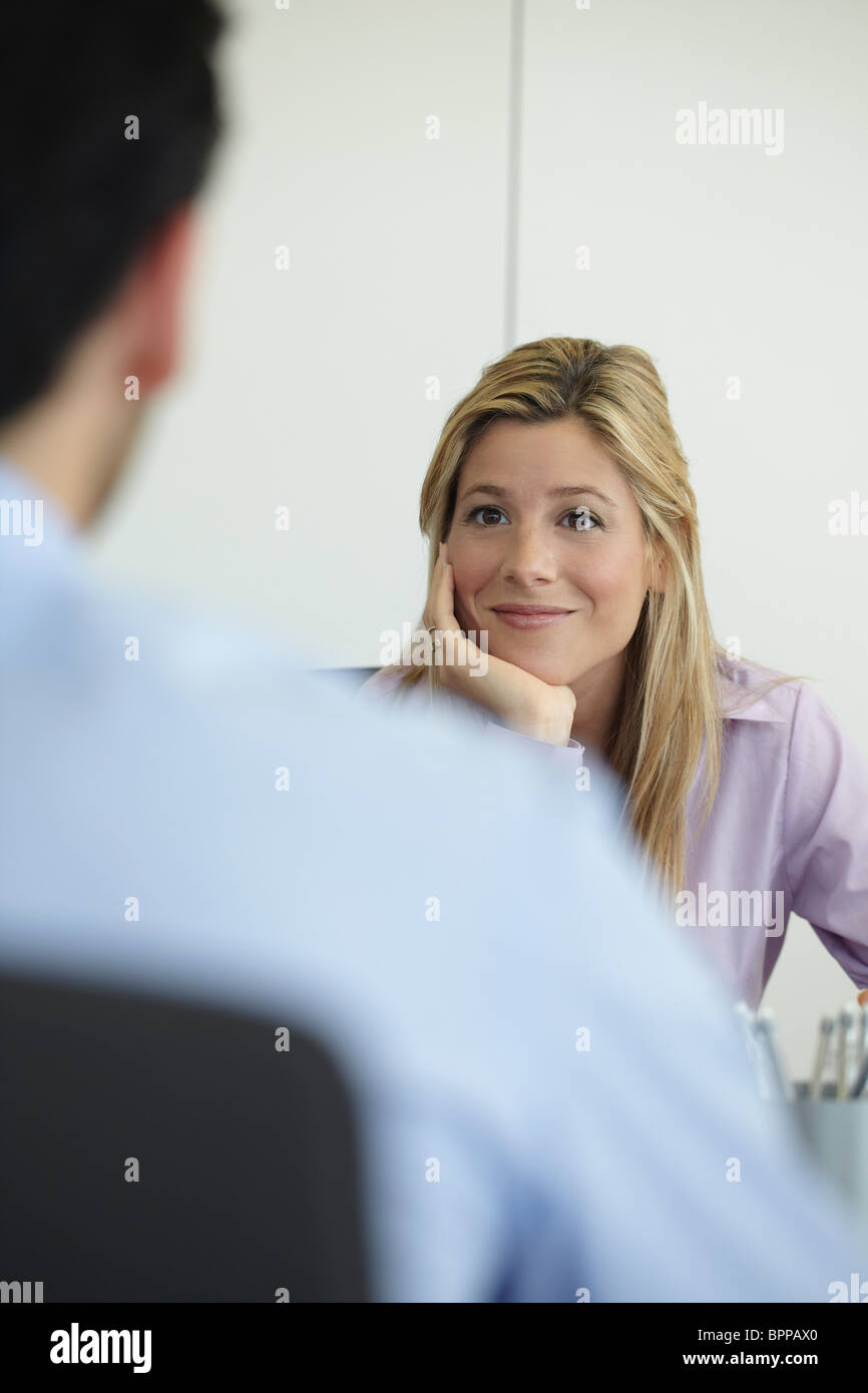 Young smiling business woman Stock Photo - Alamy Young smiling business woman Stock Photo - Alamy