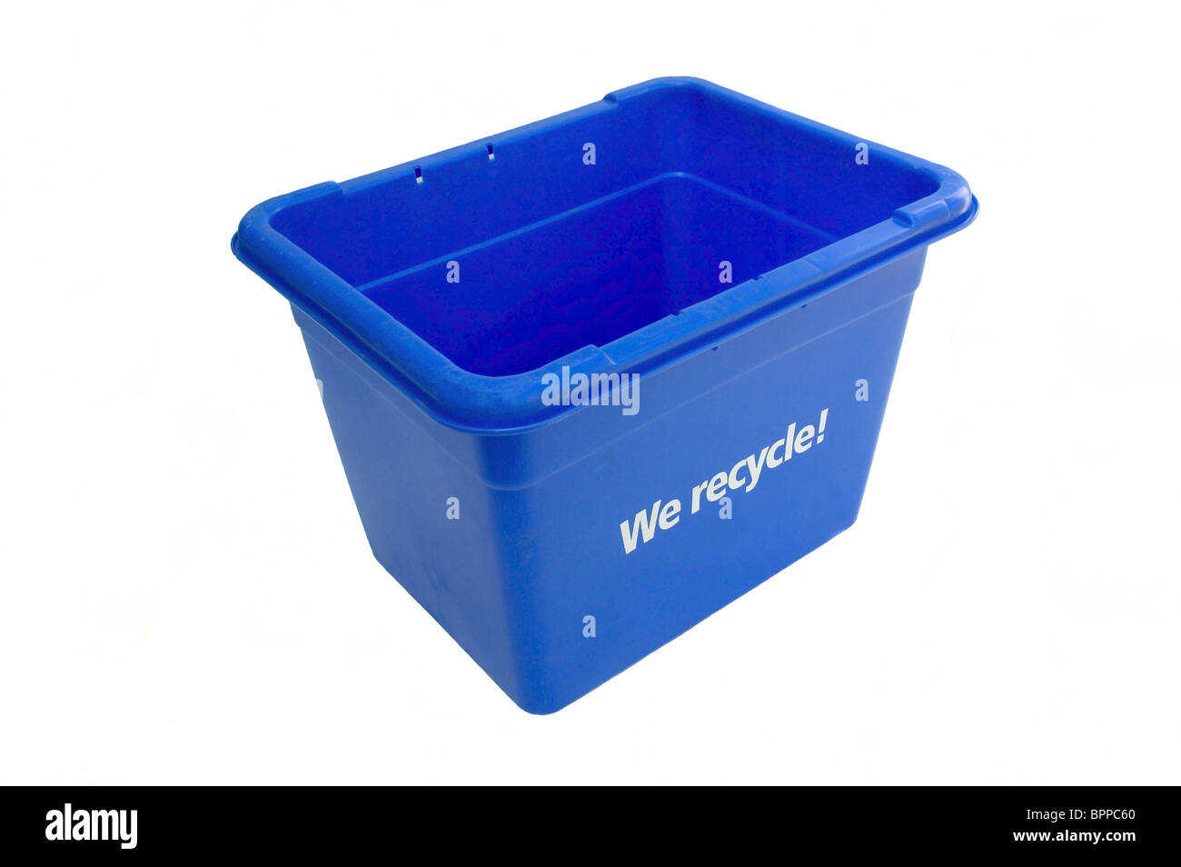 Blue Recycle Box Cut-Out Stock Photo - Alamy