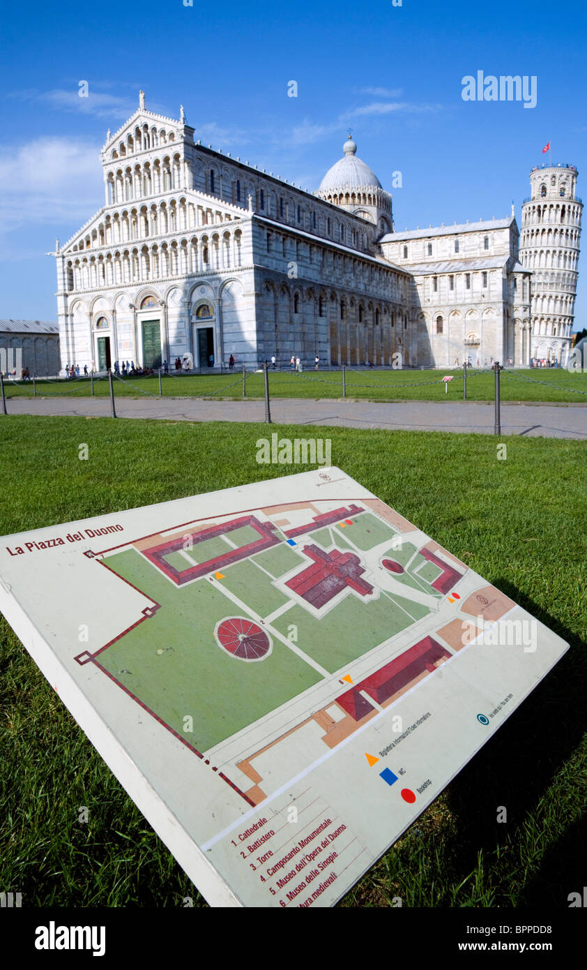 ITALY Tuscany Pisa Campo dei Miracoli or Field of Miracles The Duomo ...