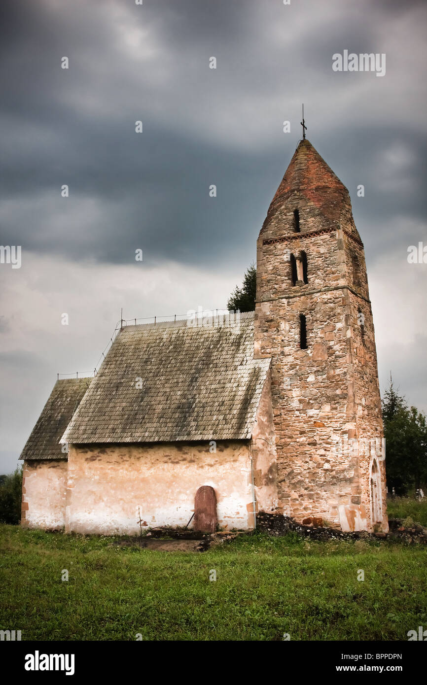 Old historic rural church tower architecture hi-res stock photography ...