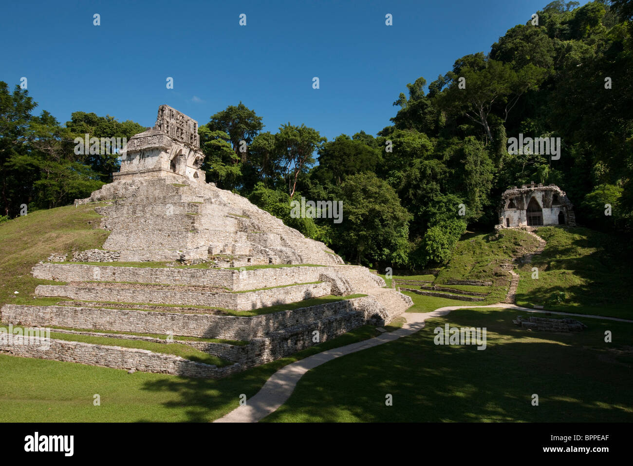 Temple of the Cross and temple of the foliated Cross, Maya ruins of ...