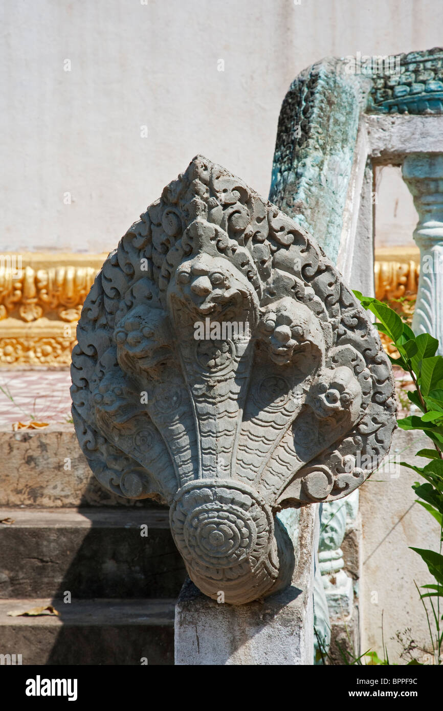 Architectural detail of the many temples near Phnom Penh Cambodia Stock ...