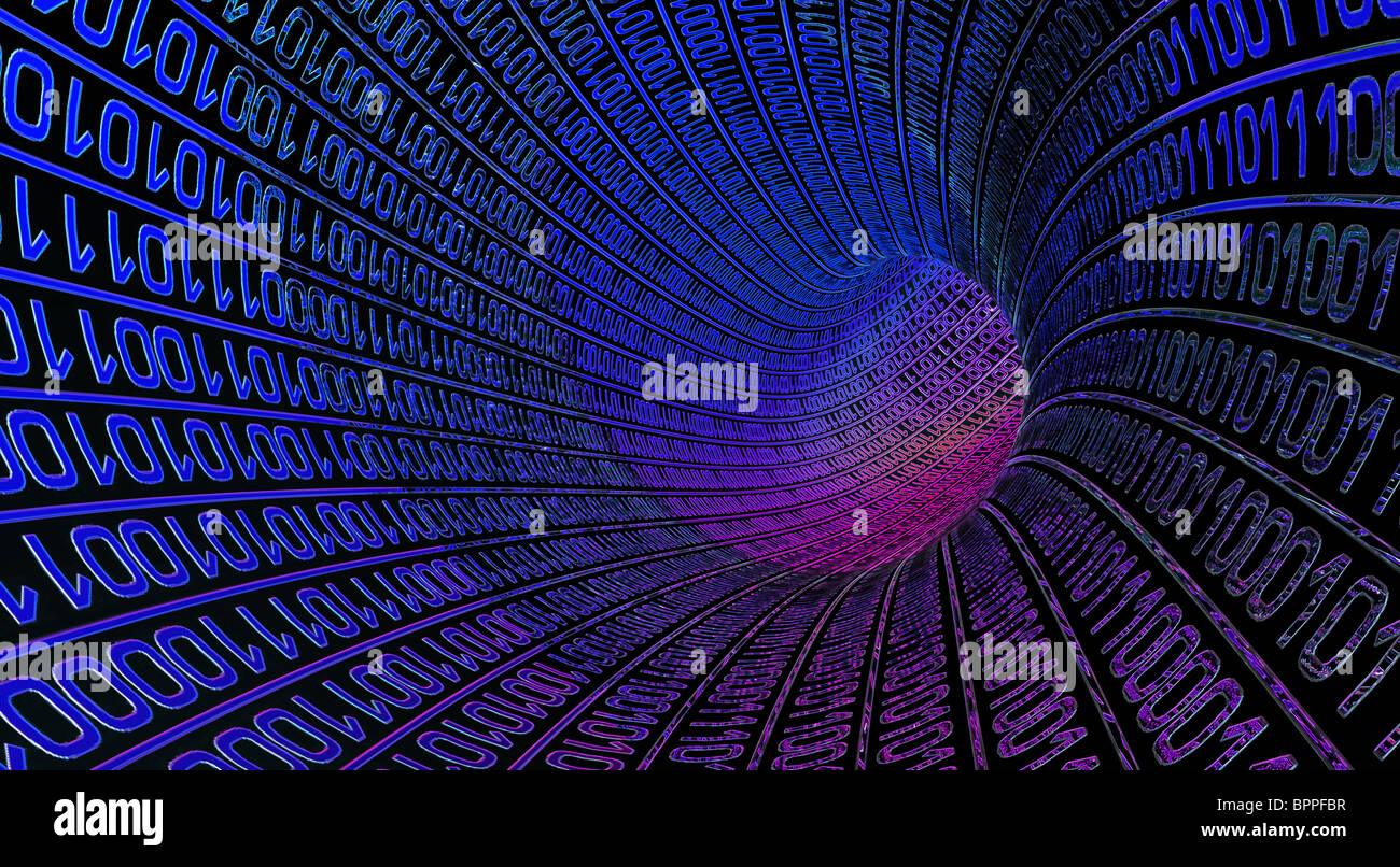 binary code in tube Stock Photo - Alamy