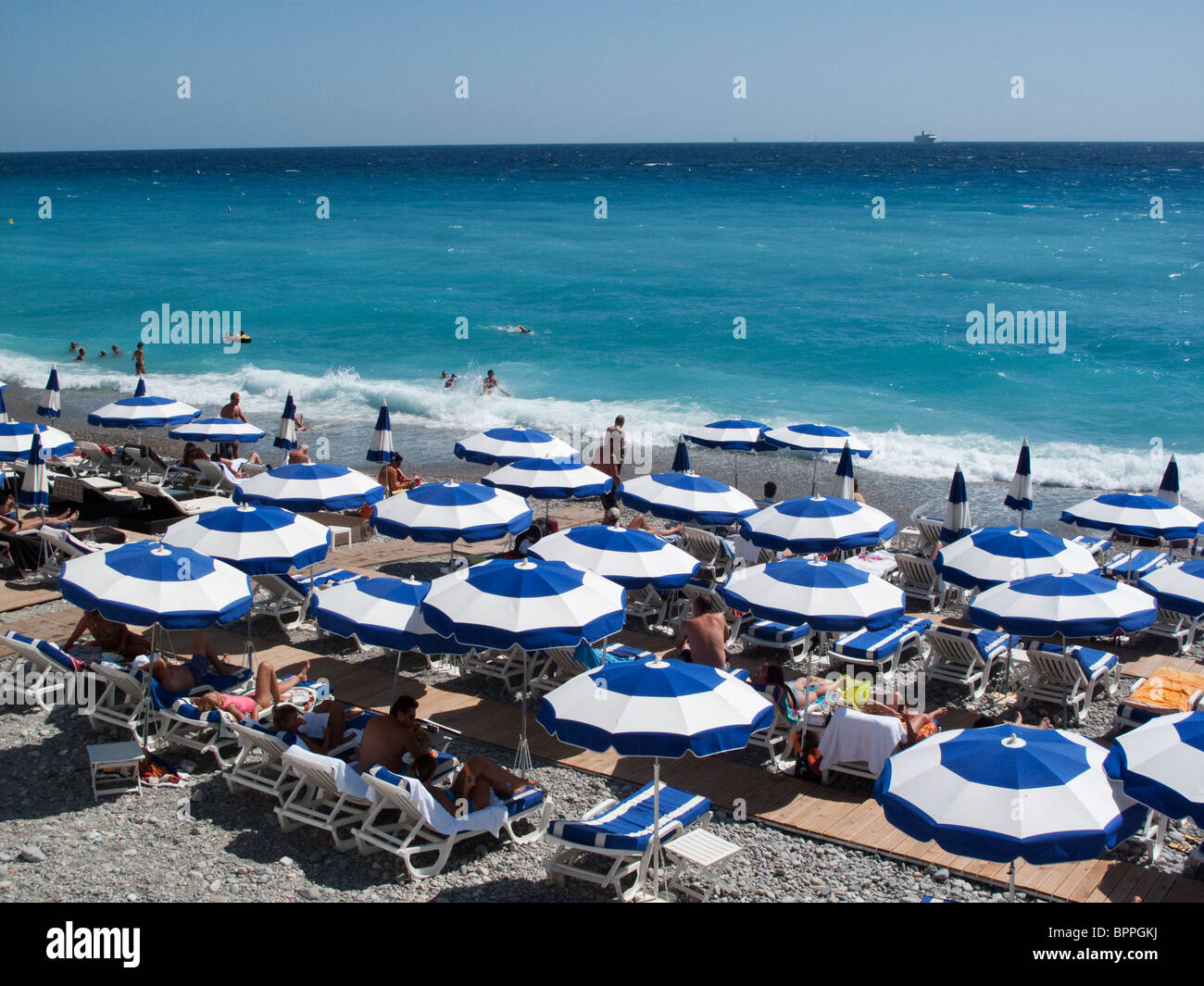 Nice sun umbrellas hi-res stock photography and images - Alamy