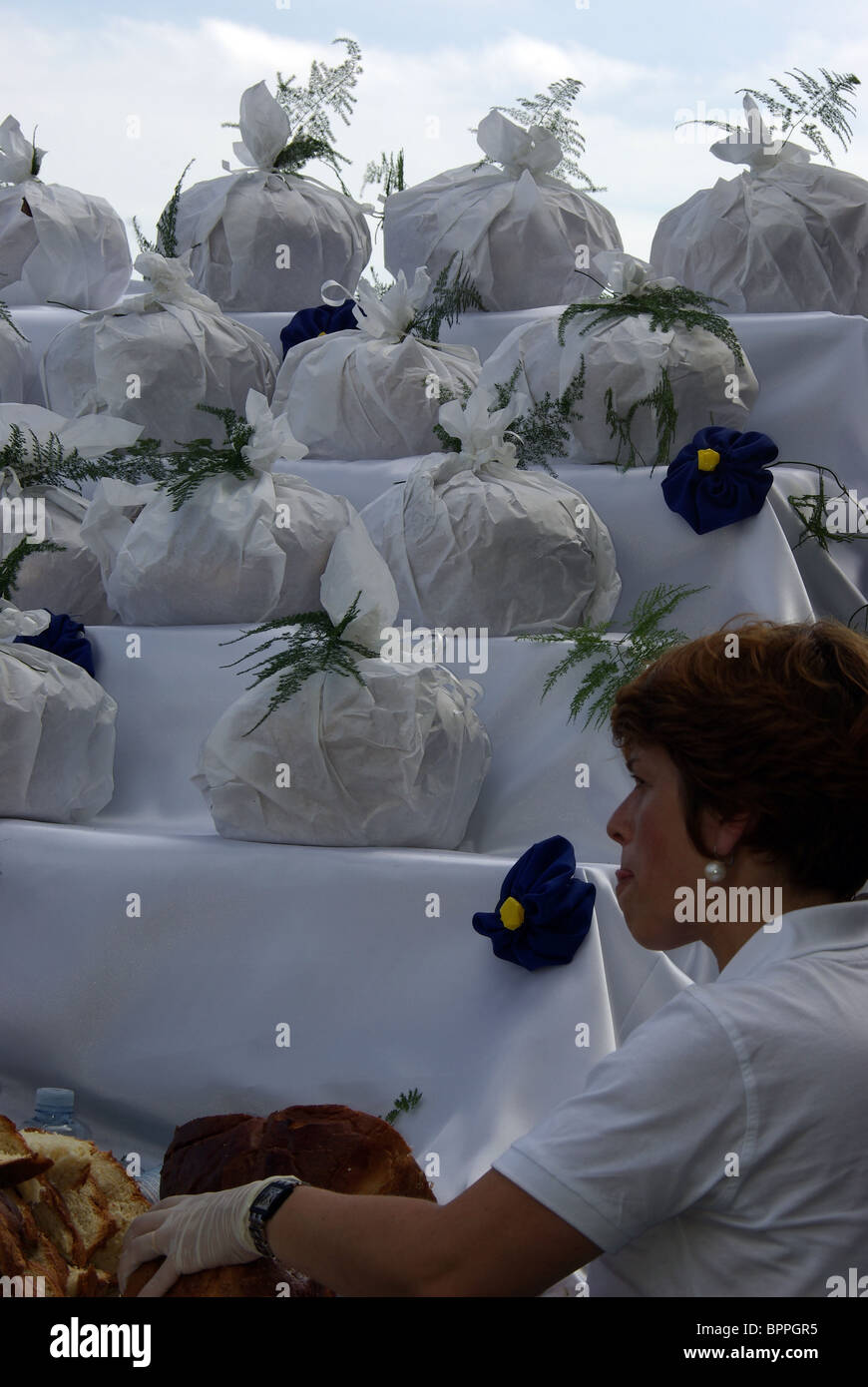 ethnographic festivities of the holy ghost / spirit in the Azores Stock ...