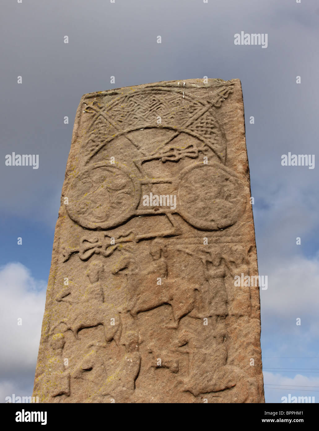 Rear view of Aberlemno Roadside Cross Slab Angus Scotland September ...