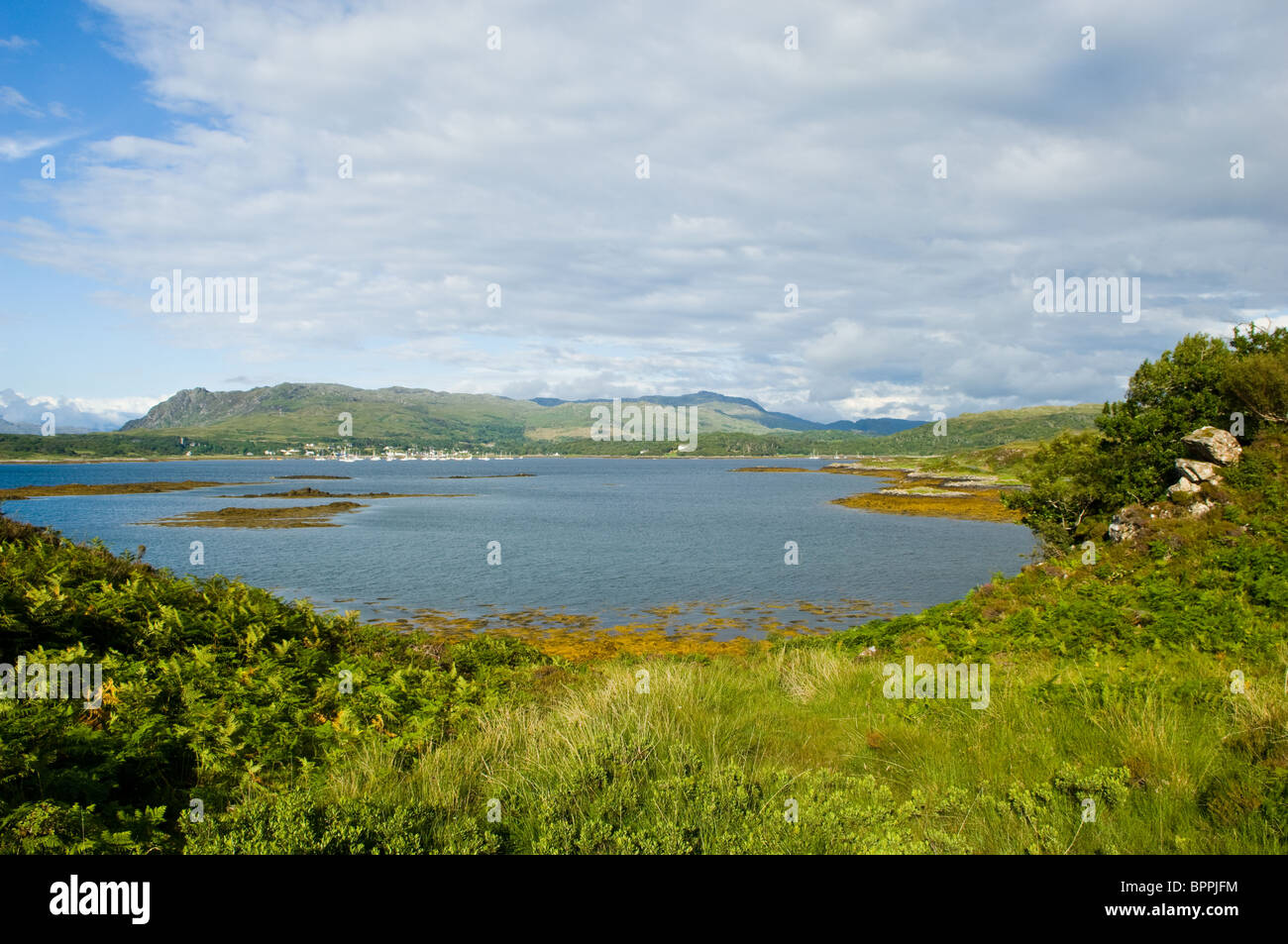 The bay at Arisaig and Loch nan Ceall from Rhu point Stock Photo - Alamy