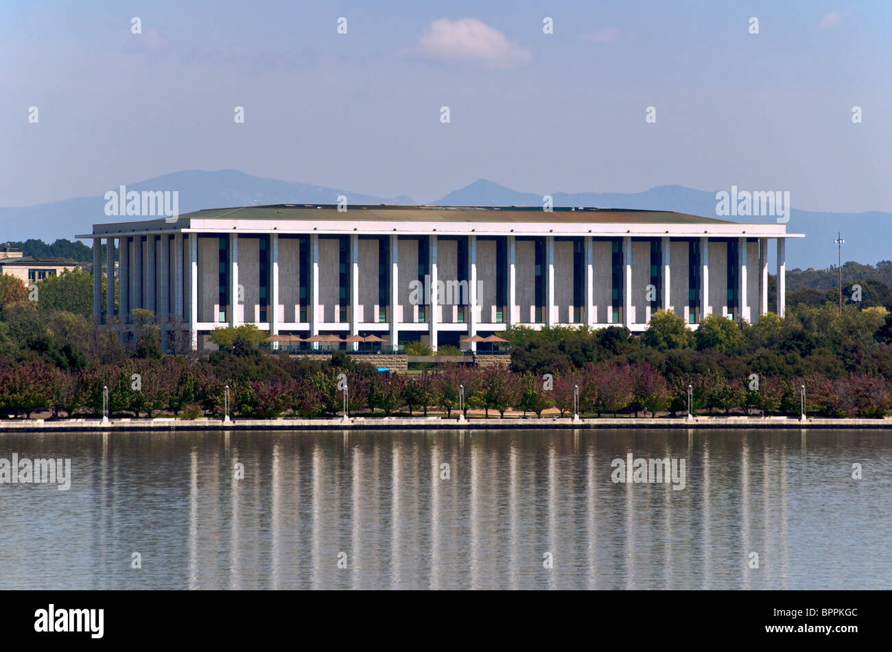 National Library on Lake Burley Griffin Canberra ACT Australia Stock ...