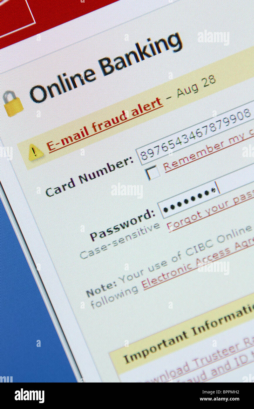 Online banking login hi-res stock photography and images - Alamy