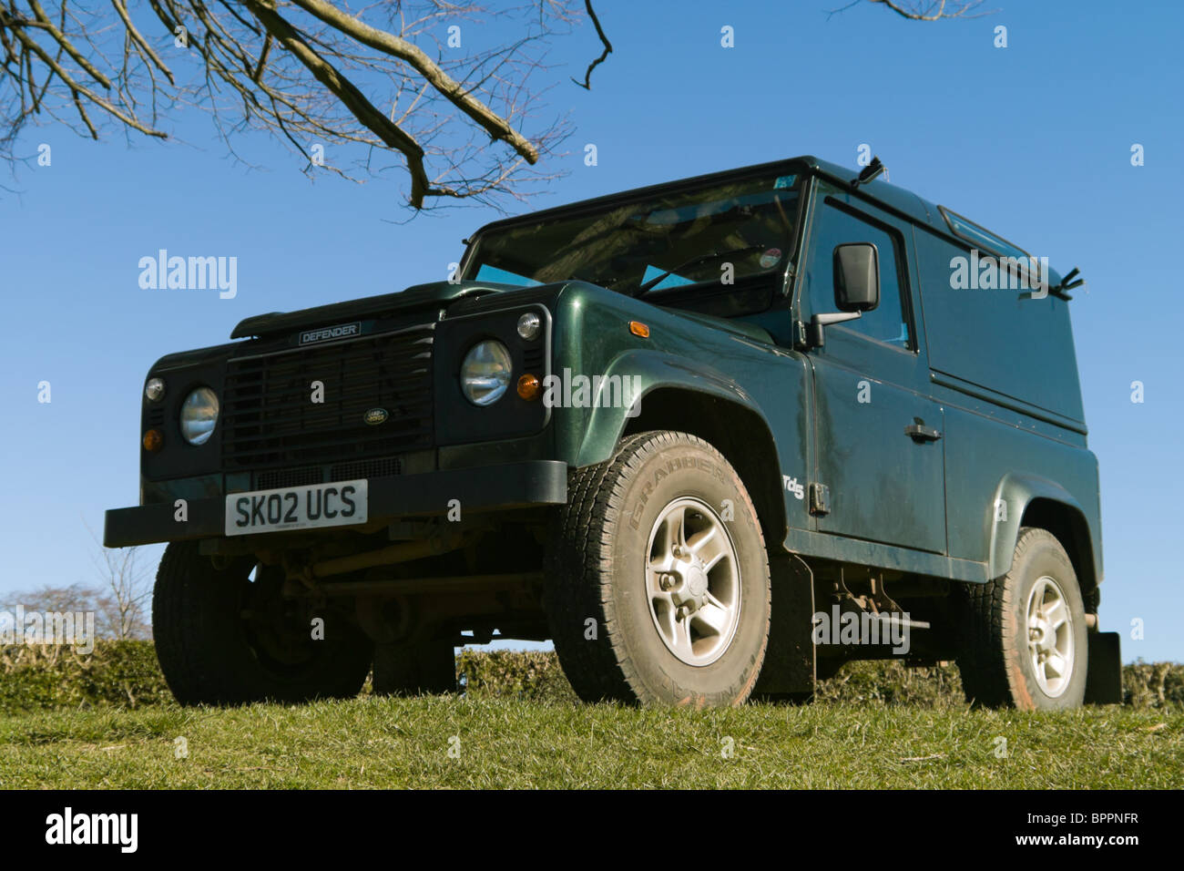 Land Rover TD5 short wheelbase van-style working vehicle Scotland Stock ...
