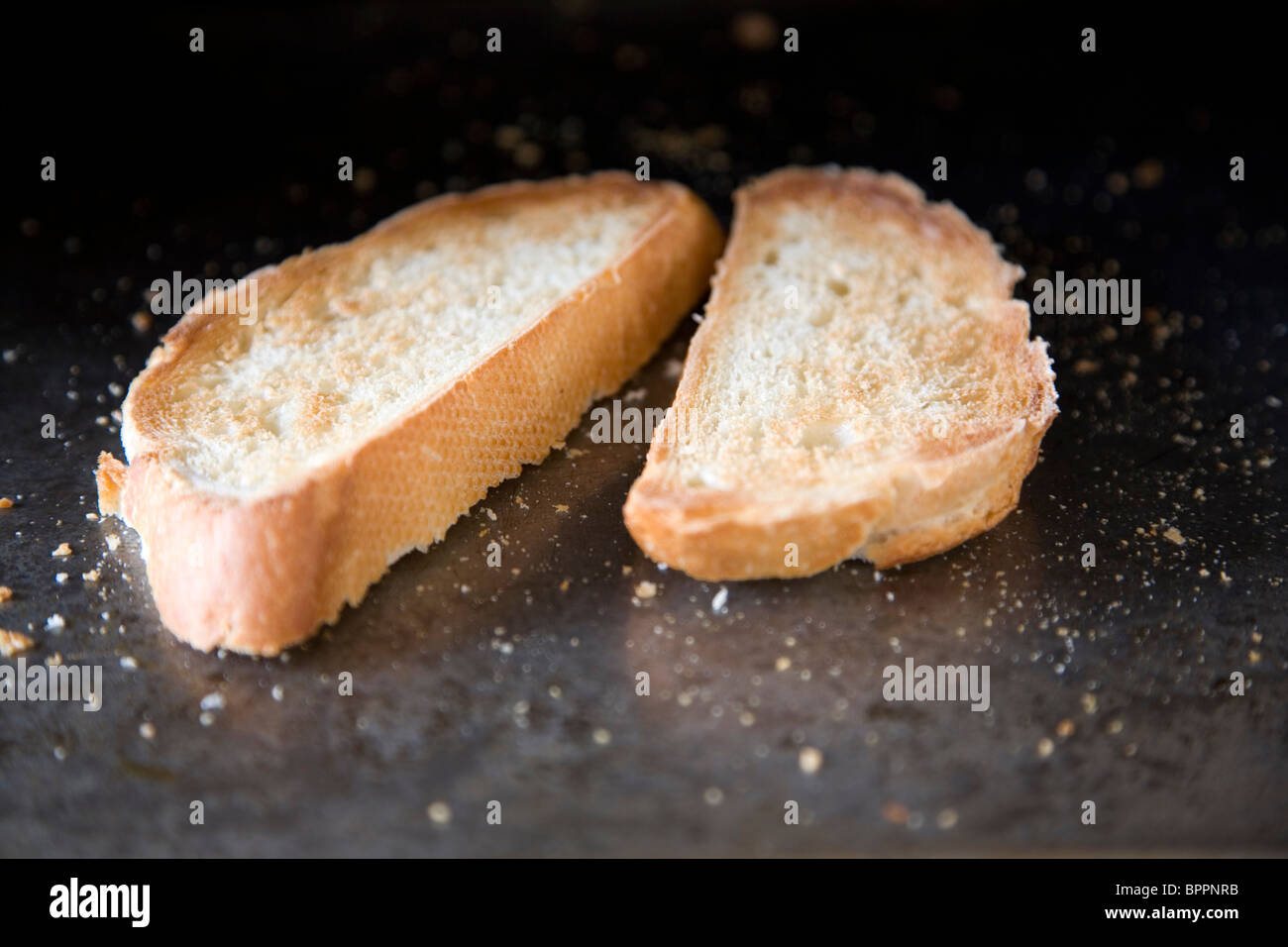 Two toasted bread slices Stock Photo - Alamy