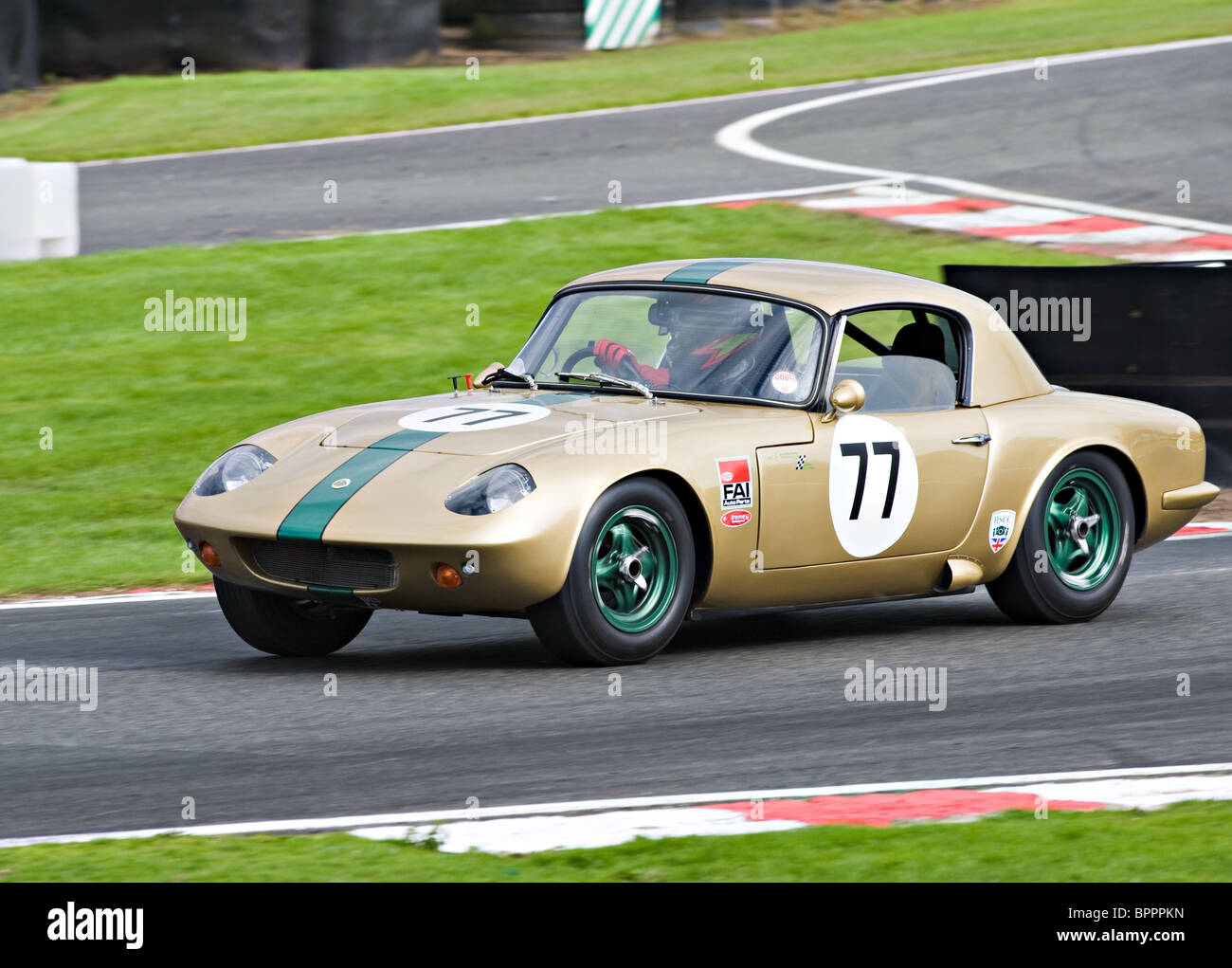 Lotus Elan 26R Race Car Negotiates Brittens at Oulton Park Motor Racing ...