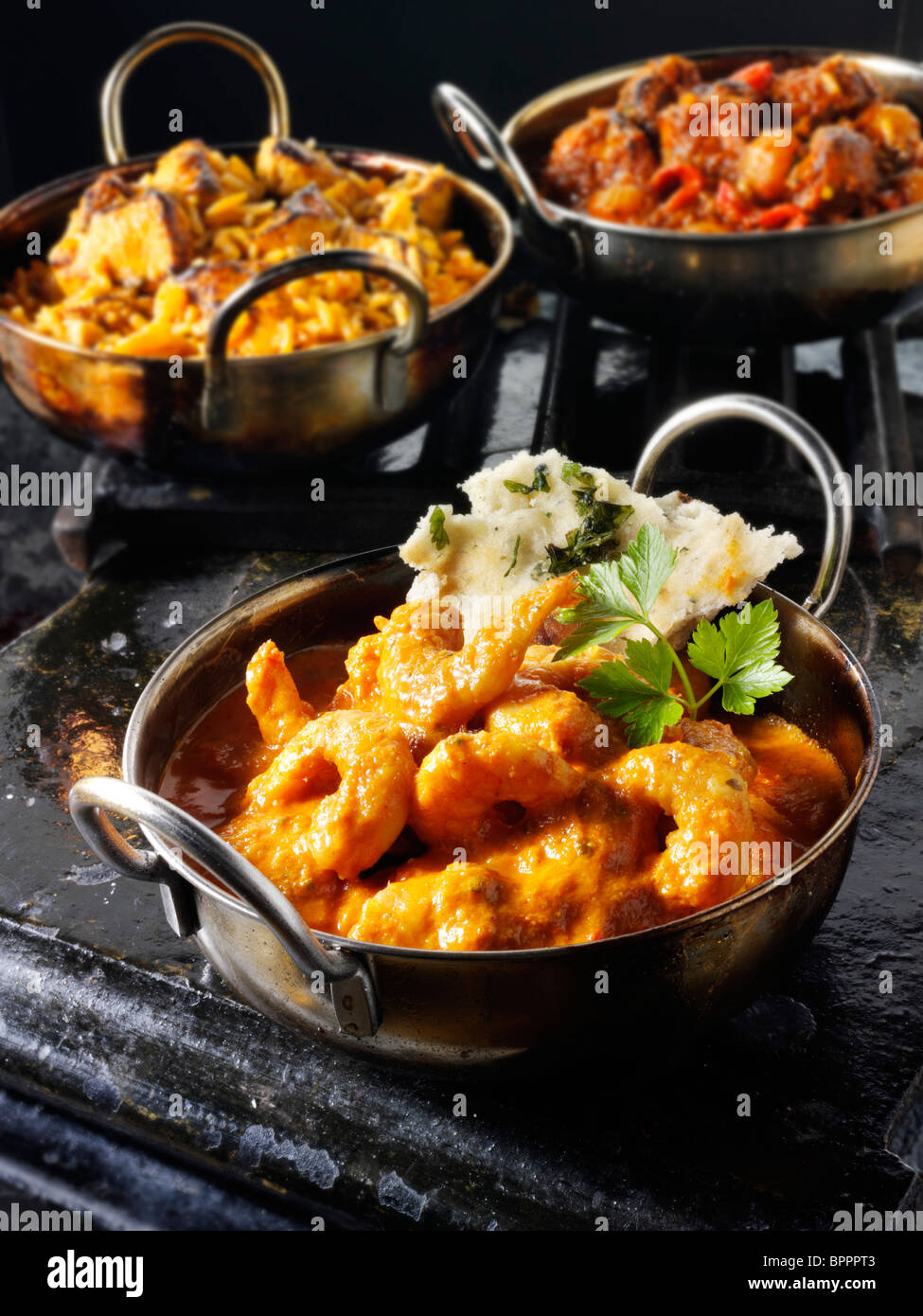 Prawn makhani curry rice indian hi-res stock photography and images - Alamy