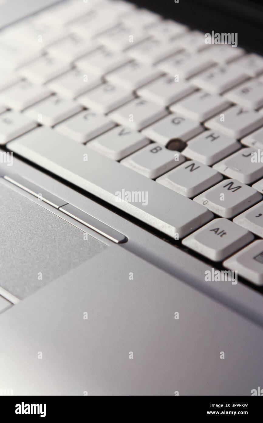 closeup white laptop keyboard Stock Photo - Alamy