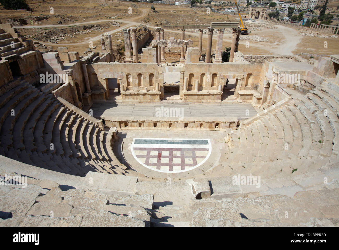 The Roman North Theater, Jerash Jordan Stock Photo - Alamy