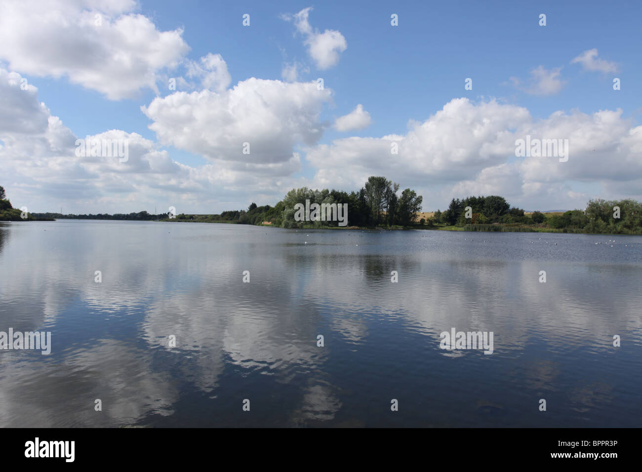 reflections in Loch of Forfar Angus Scotland September 2010 Stock Photo ...