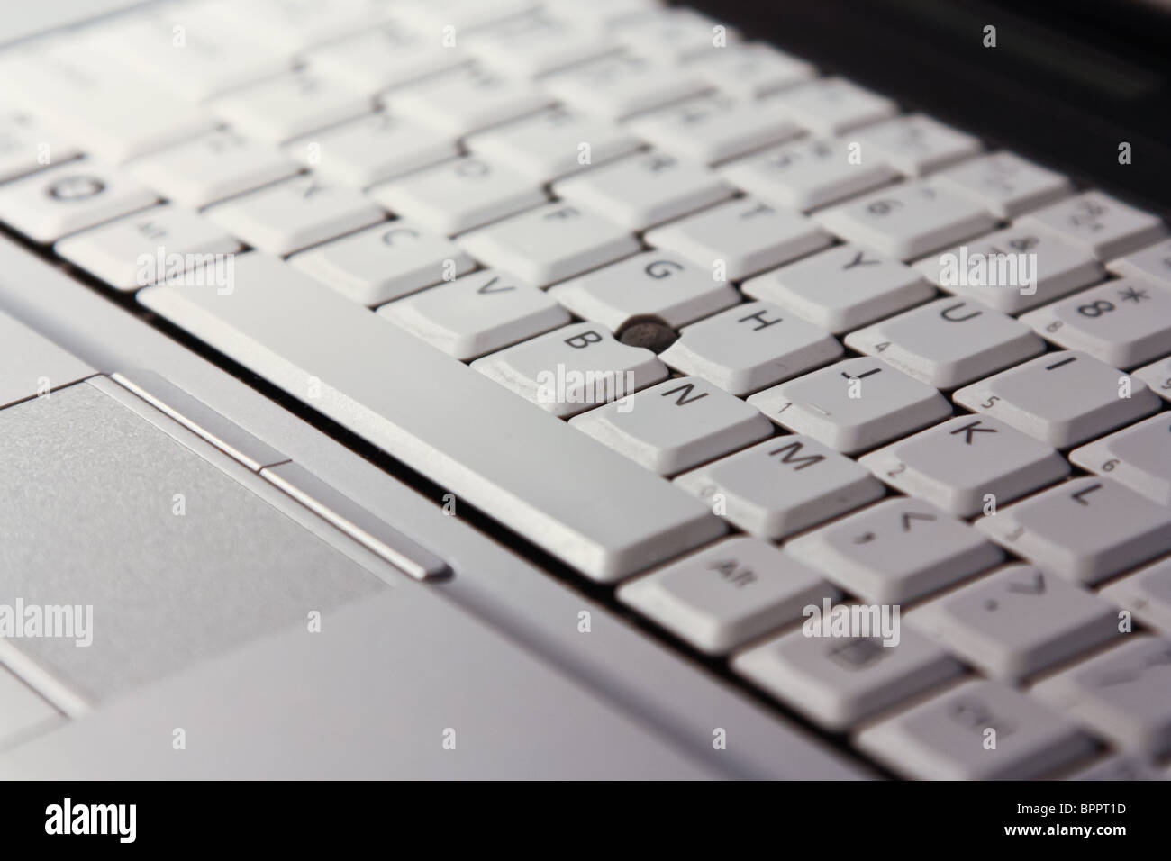 closeup white laptop keyboard Stock Photo - Alamy